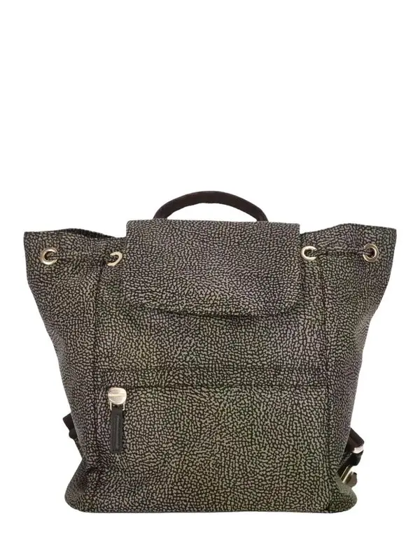 Borbonese Eyelet-embellished Drawstring Backpack - Brown