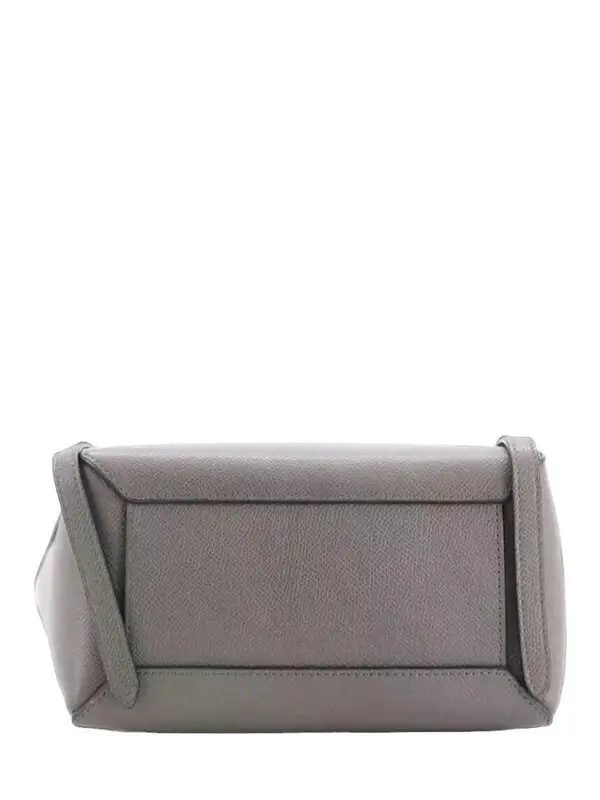 Celine Textured Leather Nano Shoulder Bag - Grey