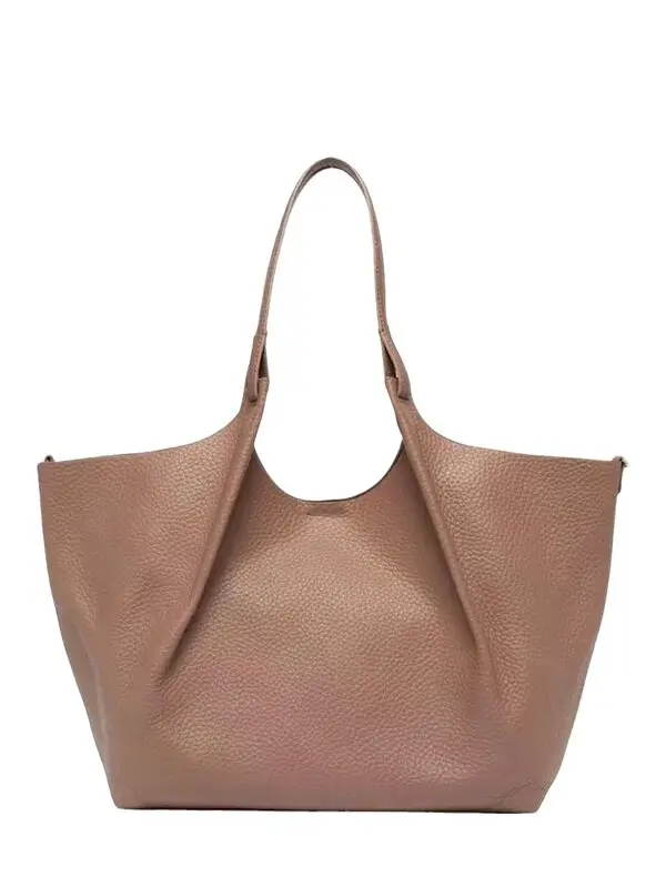 GIANNI CHIARINI Grained Leather Tote Bag - Brown