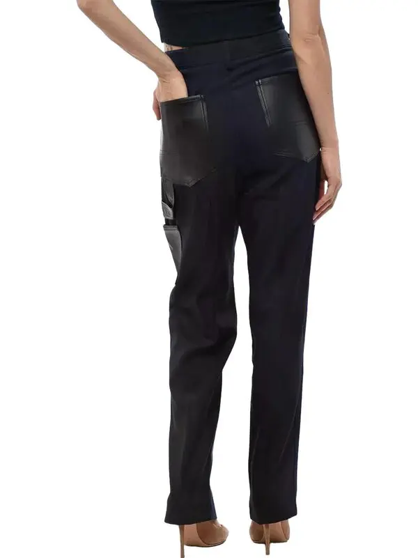 Stella McCartney Gavin Eco-leather Patch Trousers - Blue