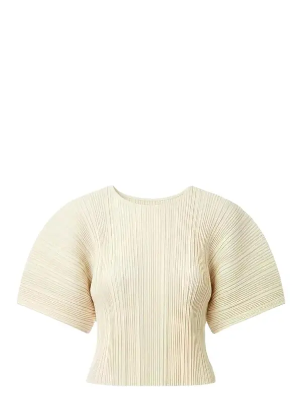 Issey Miyake Pleated Short-sleeve T-shirt - Neutrals