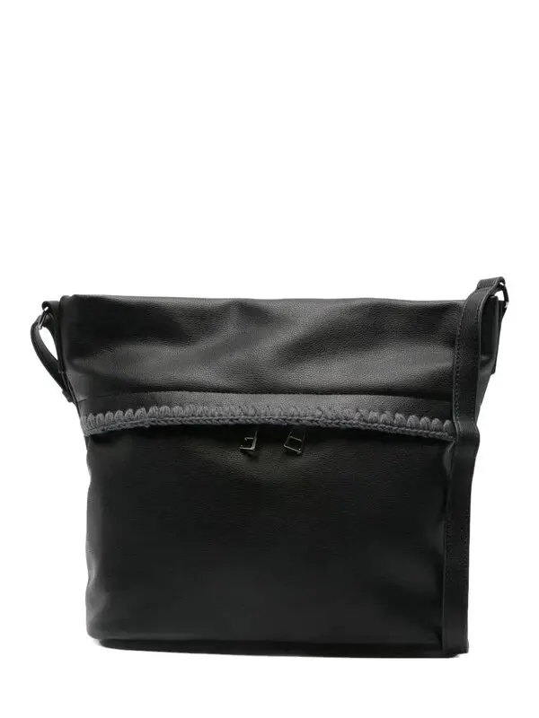 ARA Modena Braided-trim Shoulder Bag - Black