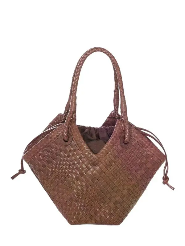 IBELIV Small Trinity Woven-leather Tote Bag - Brown