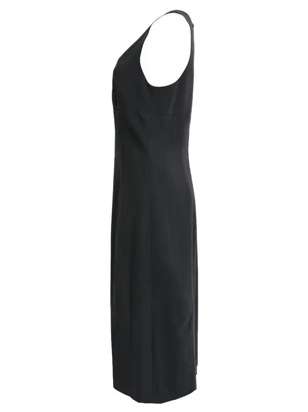 Giorgio Armani V-neck Sleeveless Dress - Black