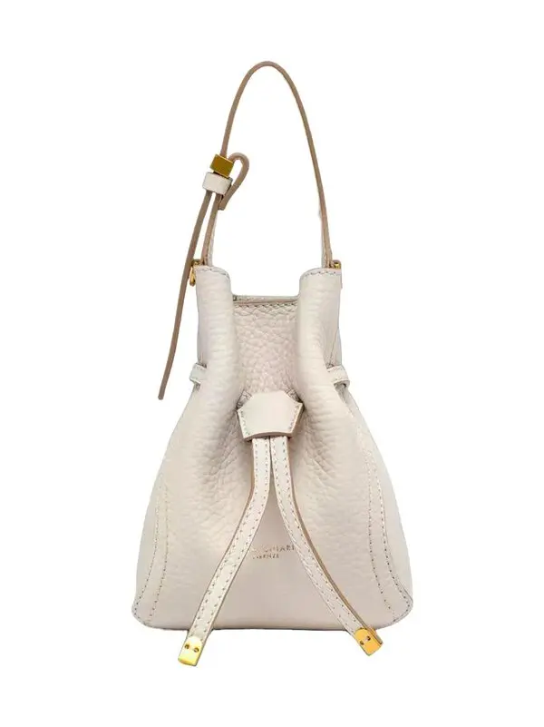GIANNI CHIARINI Sienna Grained Leather Shoulder Bag - Neutrals