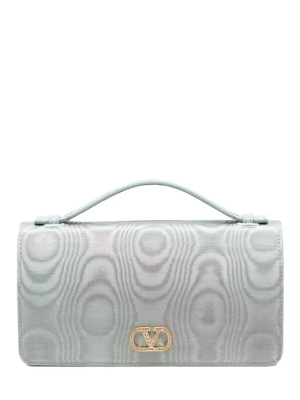 Valentino Garavani Logo-plaque Clutch Bag - Blue