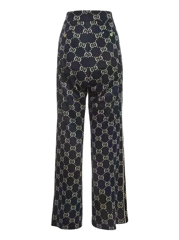 Gucci Monogram Jacquard Trousers - Blue