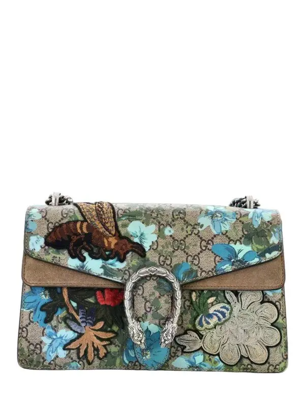 Gucci Dionysus Bag Embroidered Printed Gg Coated Canvas Small Shoulder Bag - Brown