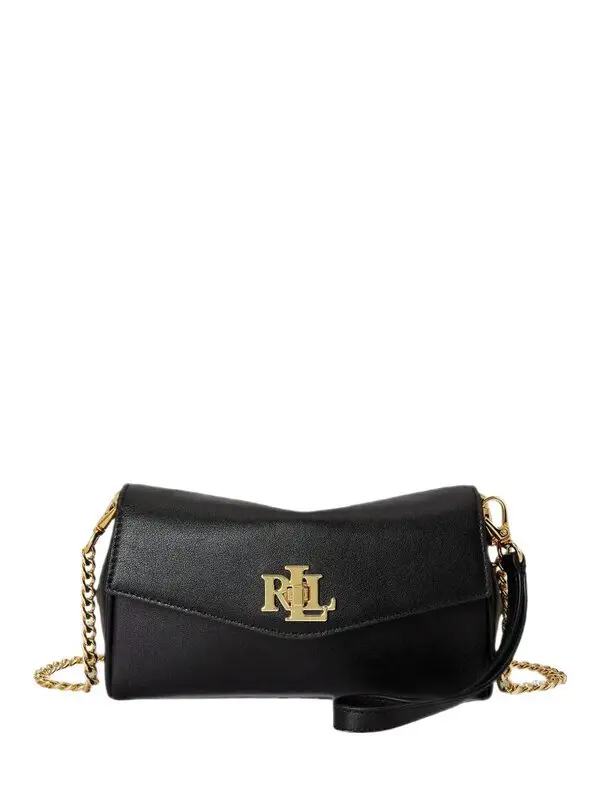 Ralph Lauren Logo-plaque Chain-strap Clutch Bag - Black