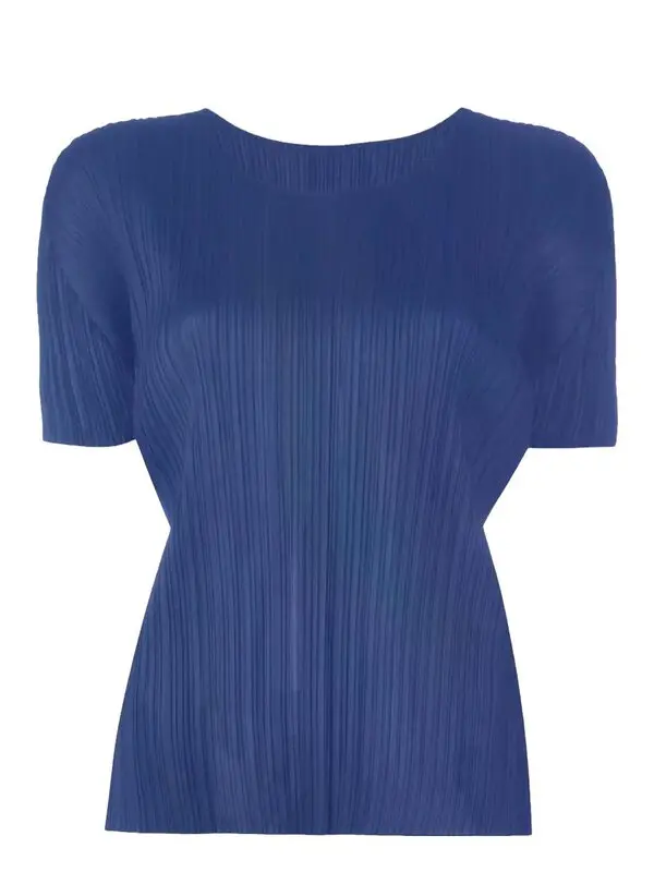 Issey Miyake Pleated Short-sleeve T-shirt - Blue