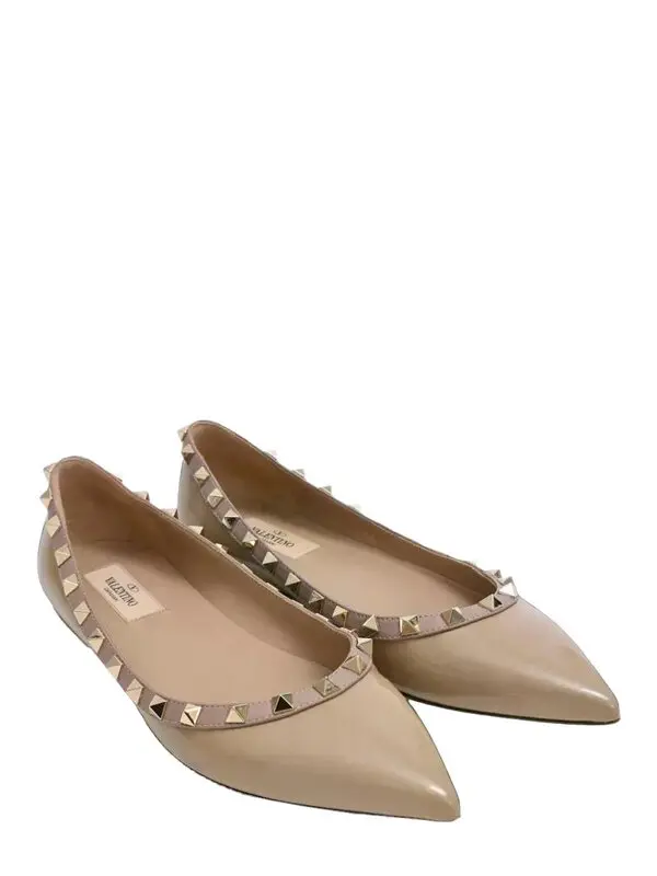 Valentino Garavani Rockstud Ballet Flats - Neutrals