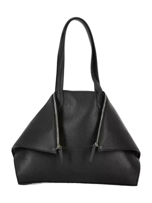 AESTHER EKME Fold Grain-leather Shoulder Bag - Black