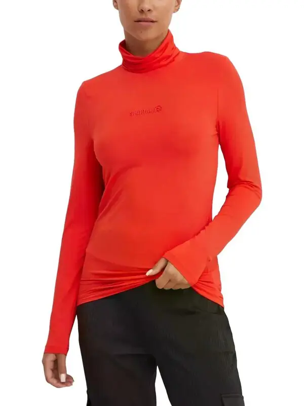 SPORTALM Logo-print Roll-neck Top - Red