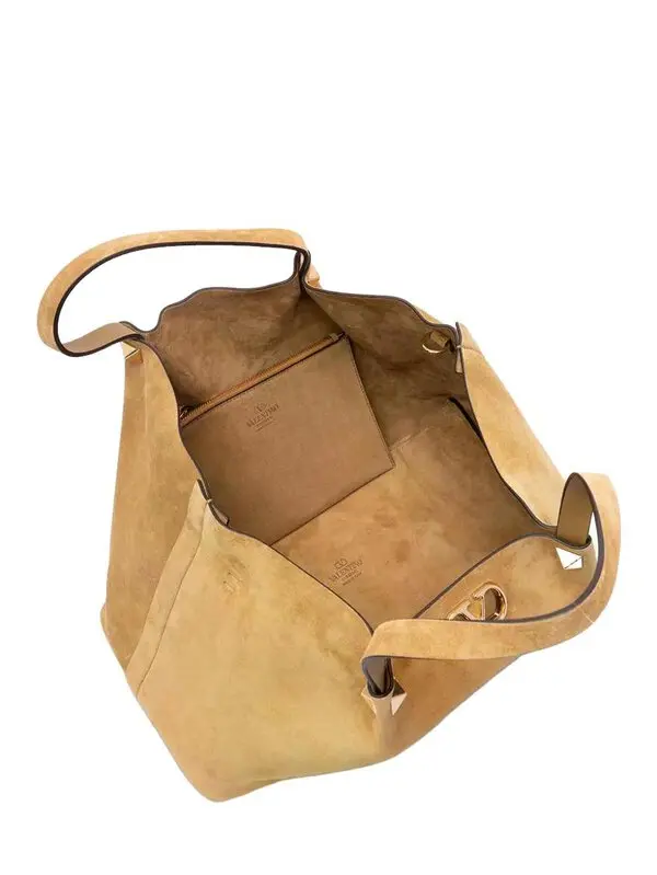 Valentino Garavani Vlogo Rockstud Shoulder Bag - Neutrals