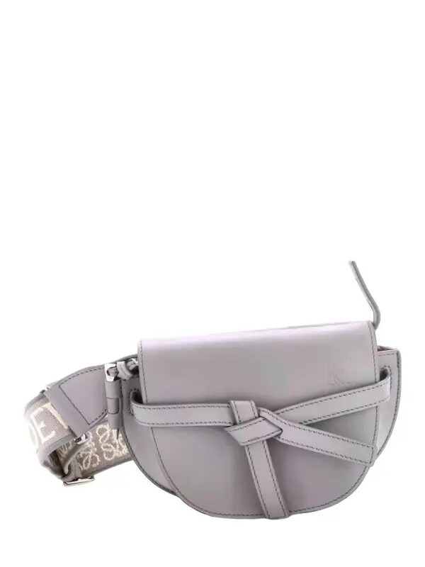 Loewe Leather Gate Dual Mini Crossbody Bag - Grey
