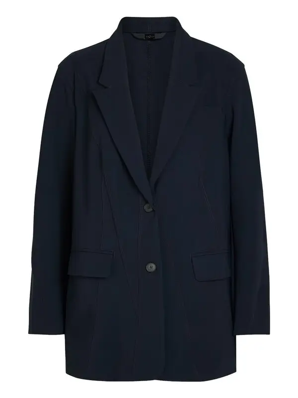High Chatalaine Oversized Jersey Blazer - Navy