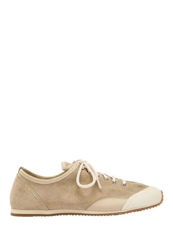 LEMAIRE Gummy Grip Panelled Suede Sneakers - Beige