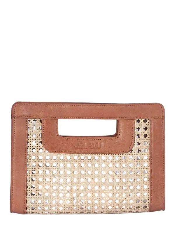 JELAVU Delmare Tan Clutch Bag - Brown