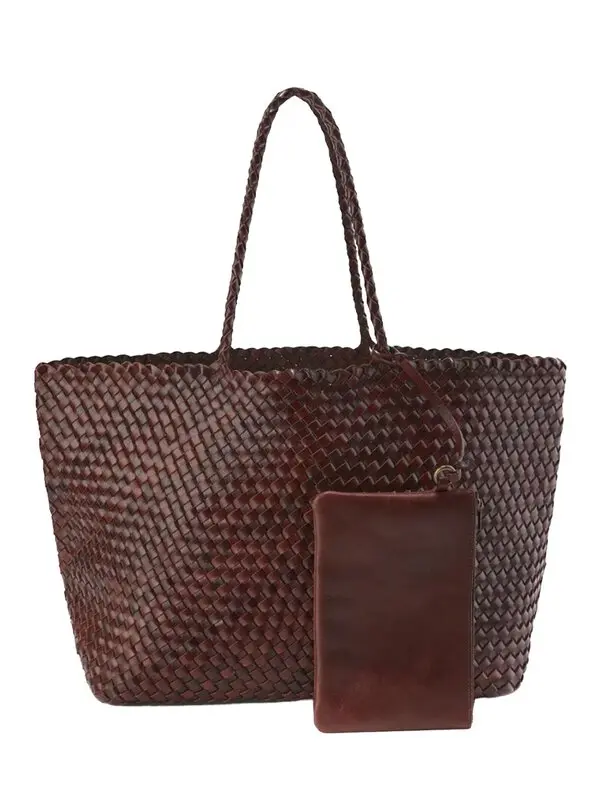 FRONT ROW SHOP Soleil Woven Tote - Brown