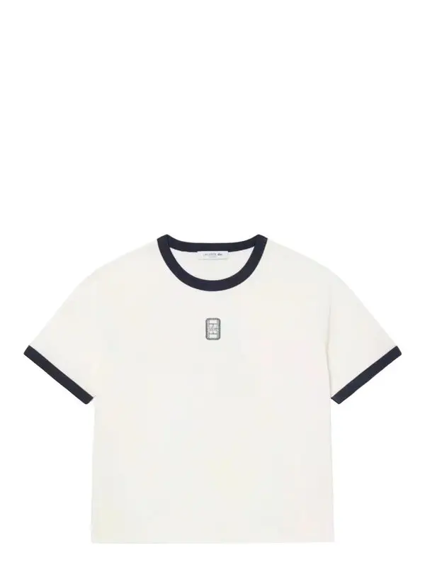 Lacoste Embroidered Badge Jersey T-shirt - White