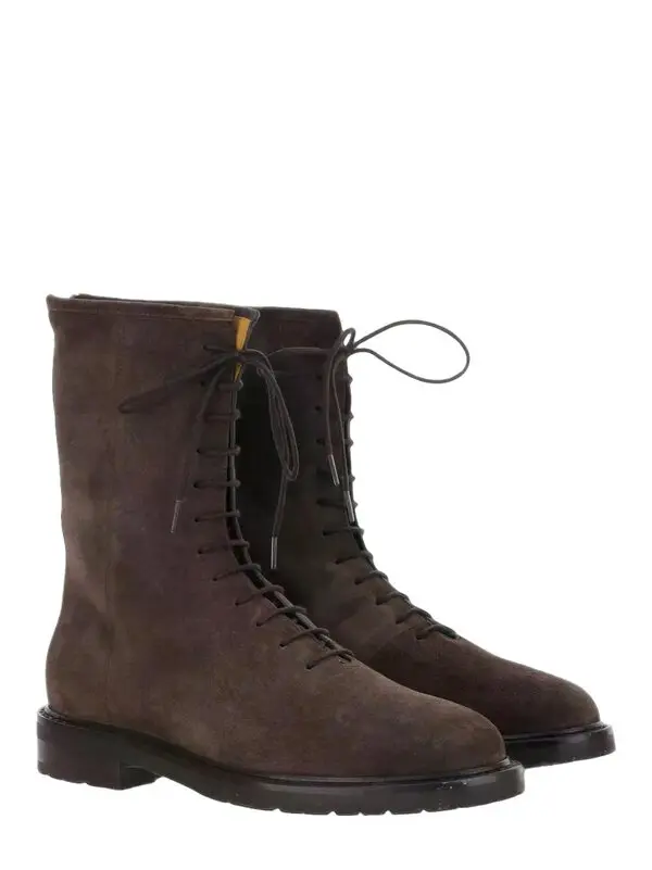 Legres Suede Lace-up Ankle Boots - Brown
