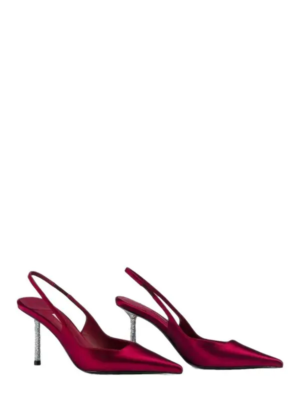 LE SILLA Amelia Crystal-embellished Slingback Pumps - Red