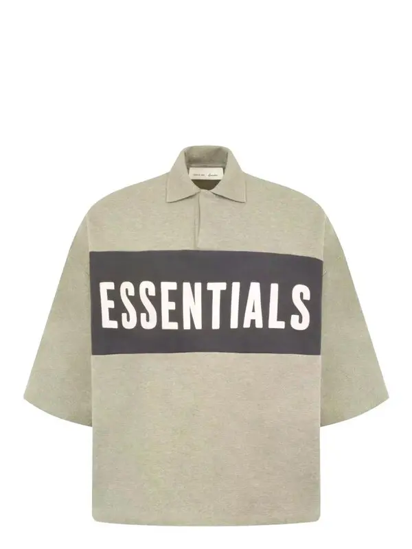 Fear Of God Cropped Panelled Polo Shirt - Grey
