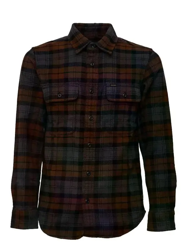 Filson Alaskan Guide Check Flannel Shirt - Brown