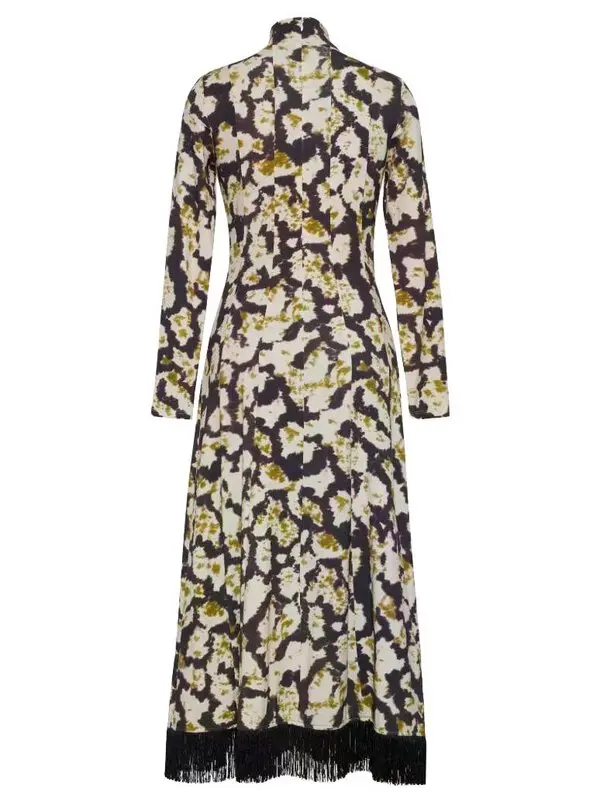 Cara Cara Troy Fringed-hem Midi Dress - Black