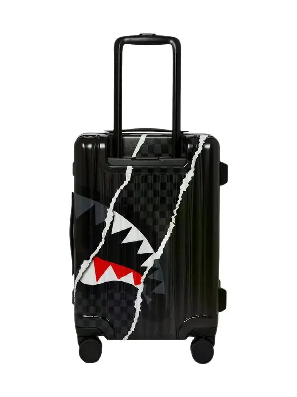 SPRAYGROUND Shark Slash Check-pattern Luggage - Grey
