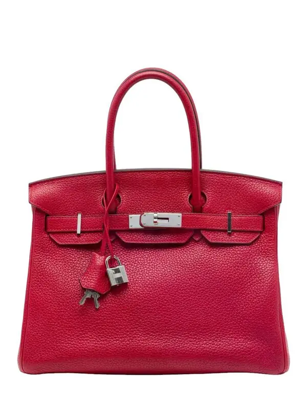 Hermès Clemence Birkin Retourne Handbag - Red