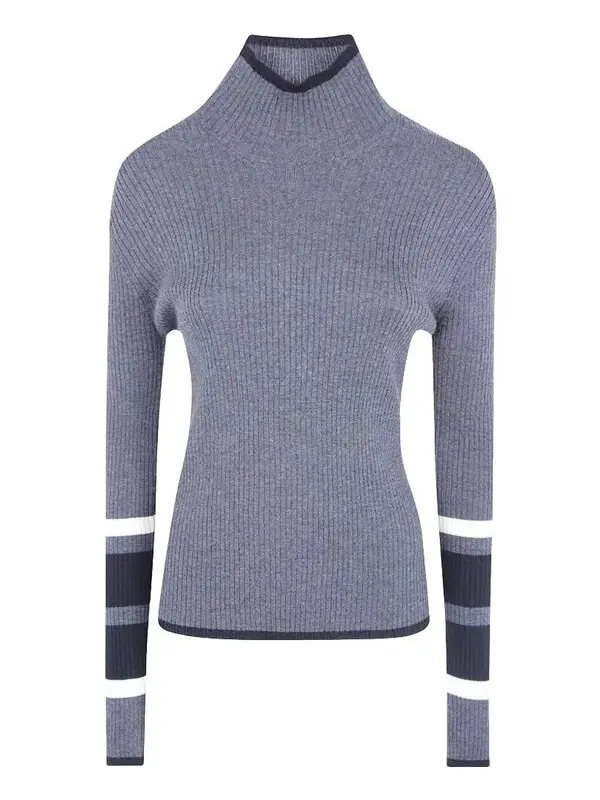 Mantū Ribbed Turtle-neck Sweater - Grey