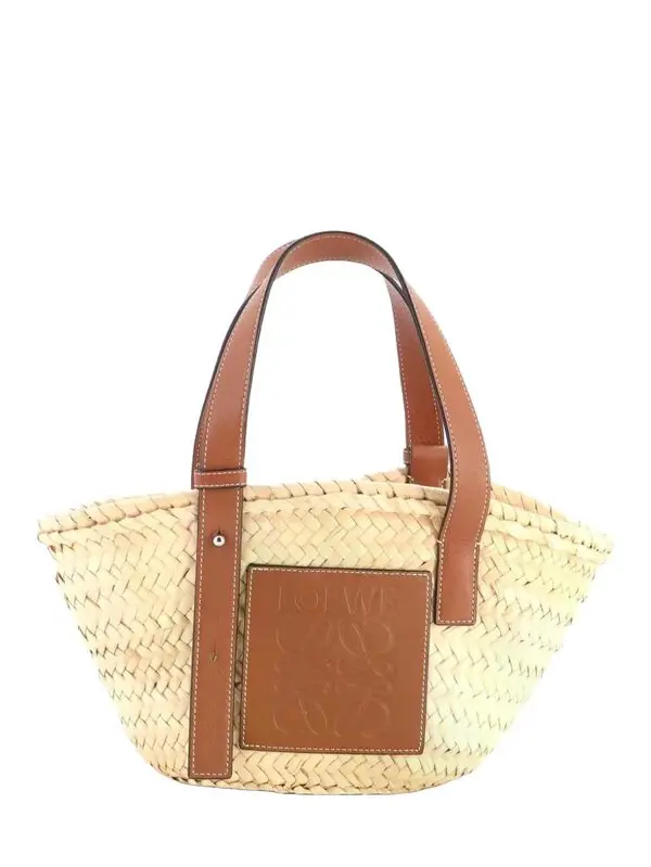 Loewe Basket Raffia Small Tote Bag - Neutrals
