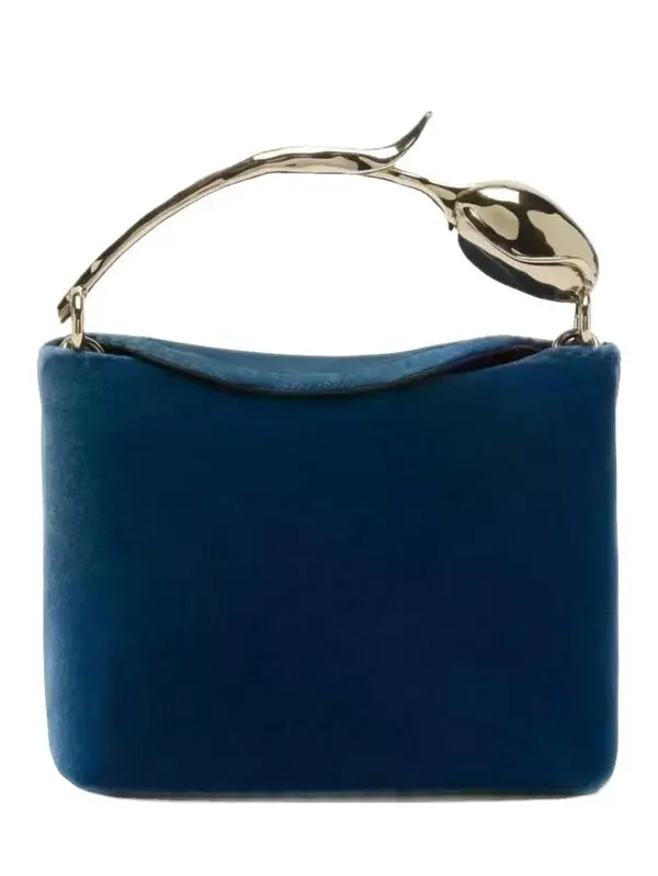 Erdem Micro Bloom Velvet Mini Bag - Blue