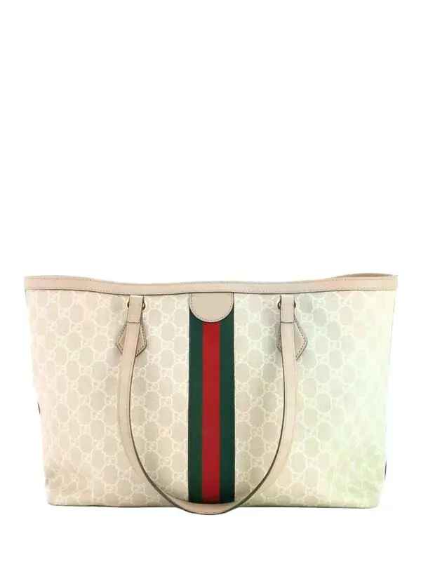 Gucci Ophidia Shopping Gg Coated Canvas Medium Tote Bag - Neutrals