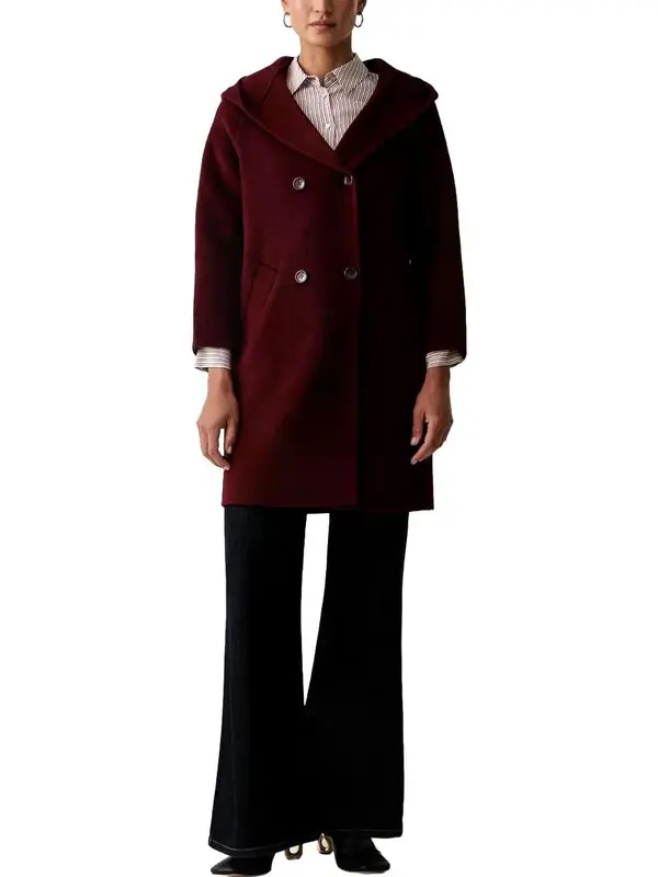 SILVIAN HEACH Hooded Double-breasted Coat - Red