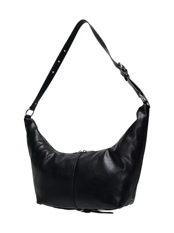 STAND OIL Tickle Buckle-strap Curved Shoulder Bag - Black