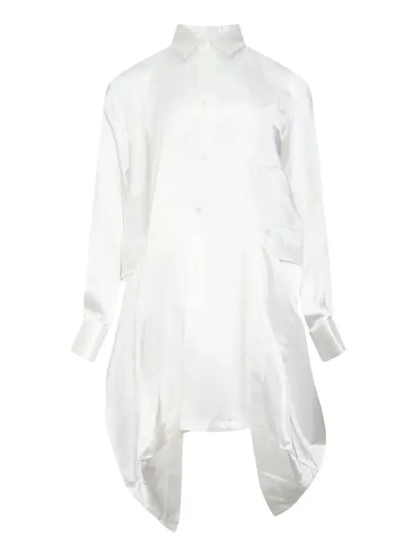 Comme Des Garçons Asymmetric Satin Shirt - White