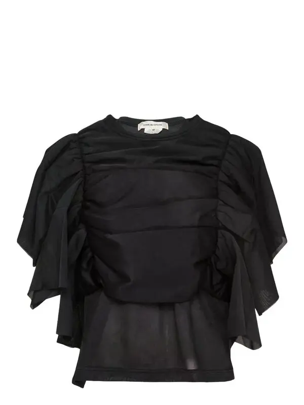 Comme Des Garçons Layered Gathered T-shirt - Black