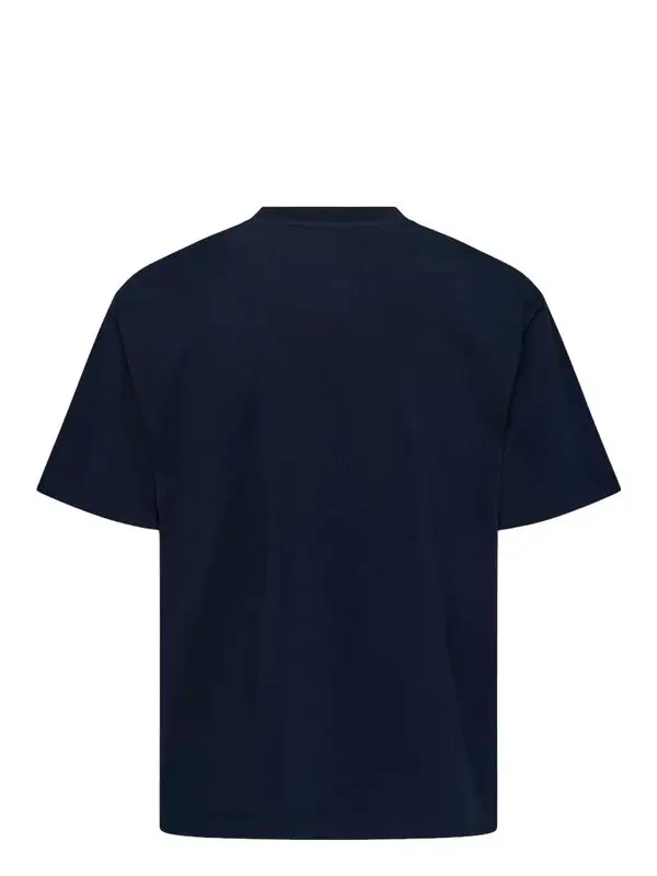 Drole De Monsieur Bellissima Logo-embroidered T-shirt - Blue