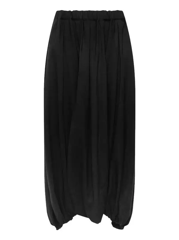 Comme Des Garçons Parachute Wool Georgette Trousers - Black