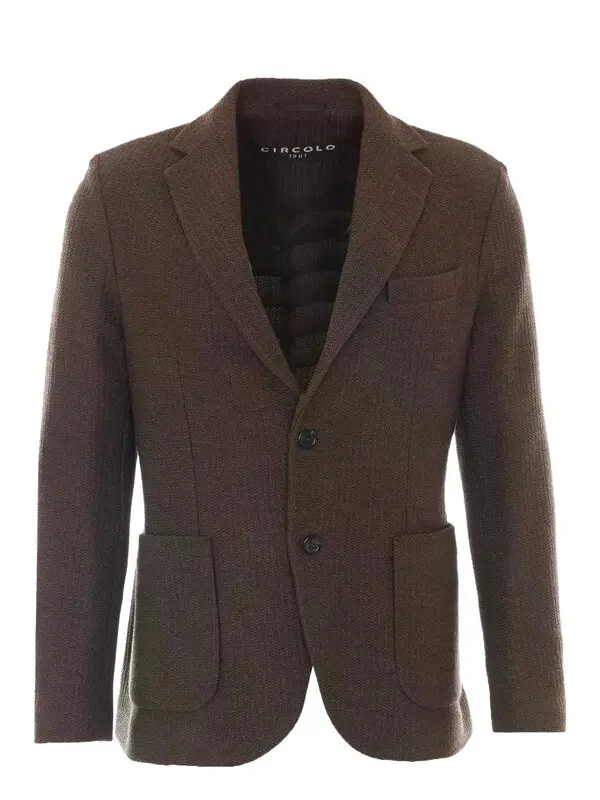 CIRCOLO 1901 Single-breasted Wool-blend Jacket - Brown