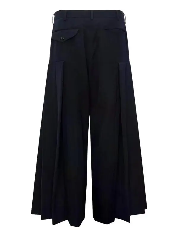 Comme Des Garçons Pleated Wide-leg Trousers - Blue