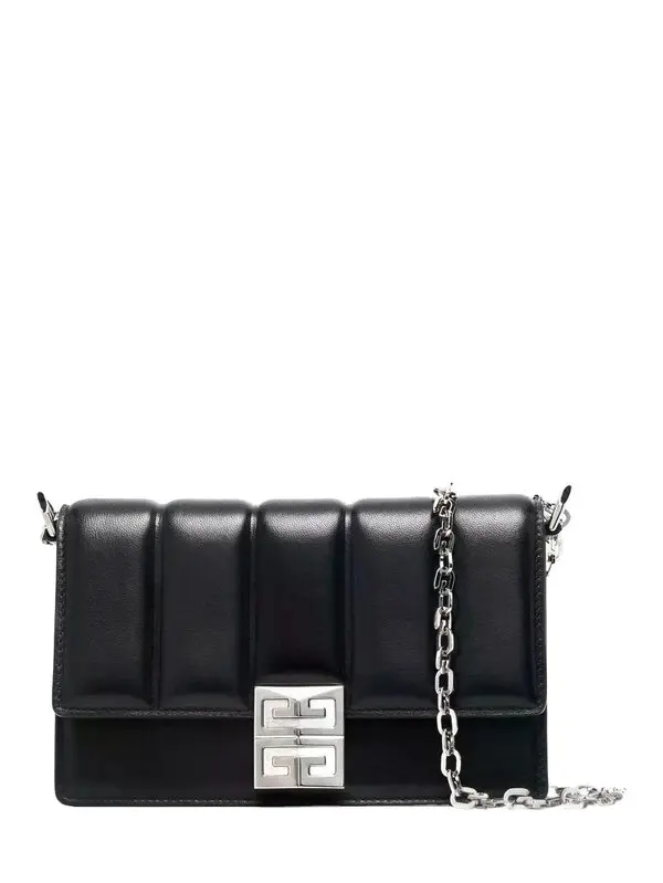 Givenchy Quilted Logo-buckle Leather Crossbody Bag - Black
