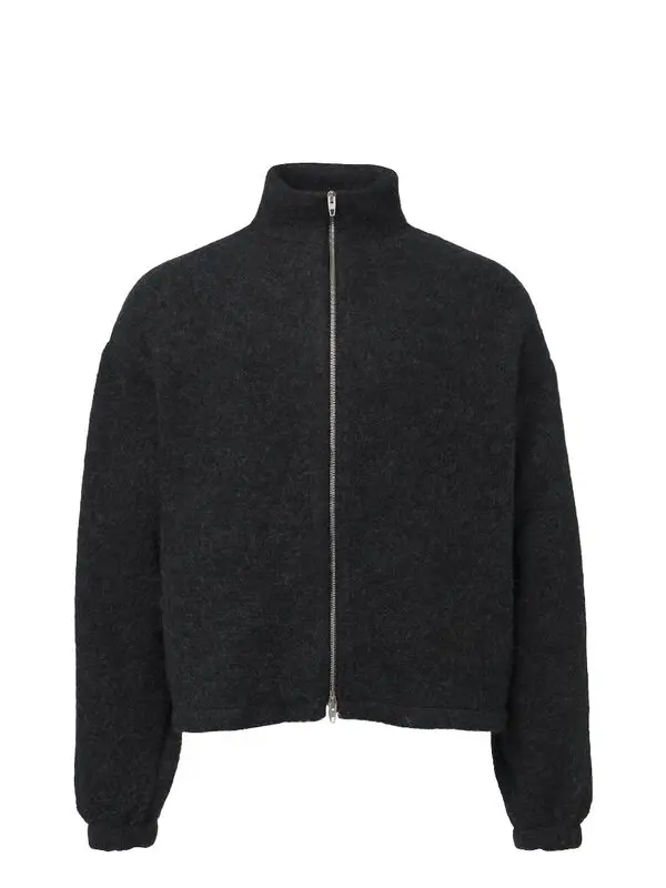 JIL SANDER Wool-blend Fleece Sweatshirt - Grey