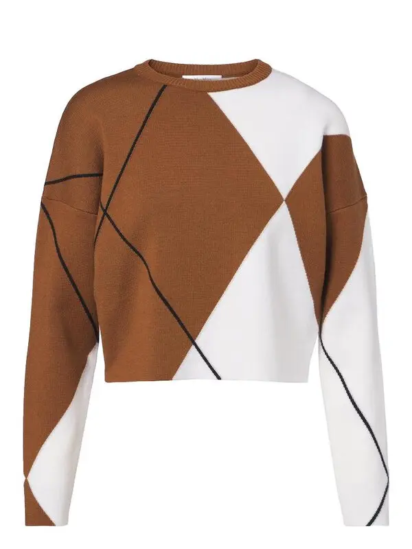 Max Mara Argyle Virgin Wool Pullover - Multicoloured