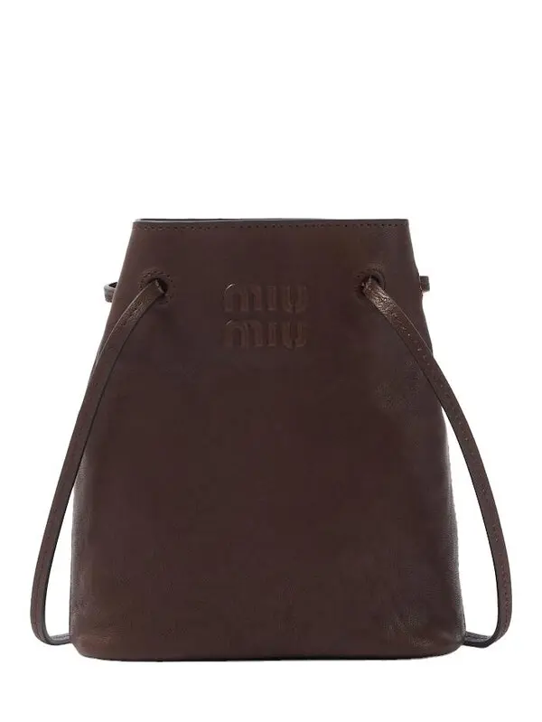 Miu Miu Leather Shoulder Bag - Brown