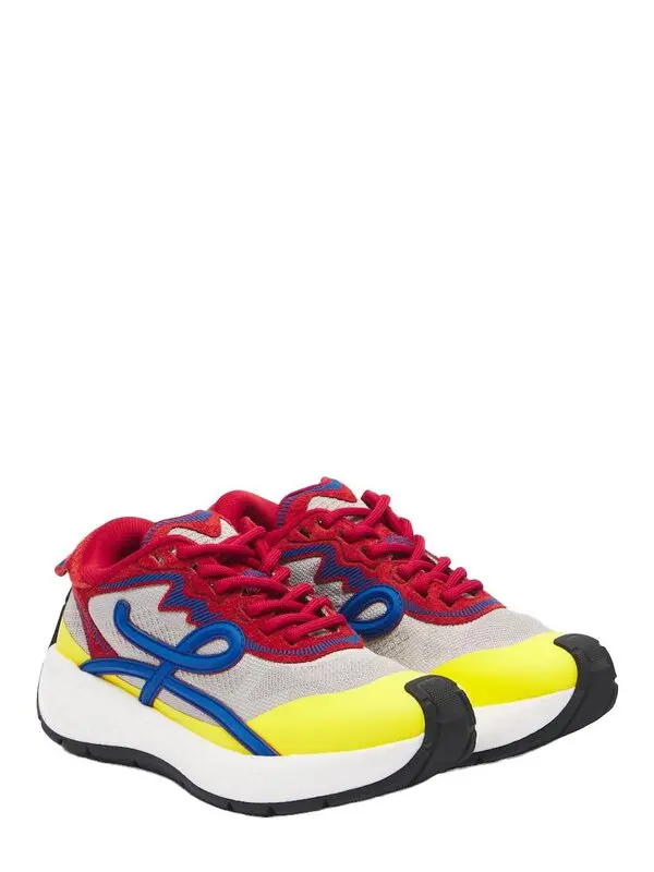 Loewe Pogo Colorbocked Mesh-trimmed Sneakers - Multicoloured