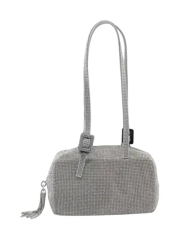 Benedetta Bruzziches Crystal-embellished Tassel-detail Shoulder Bag - Silver