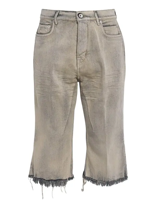 Rick Owens Bolan Cut-off Denim Shorts - Brown